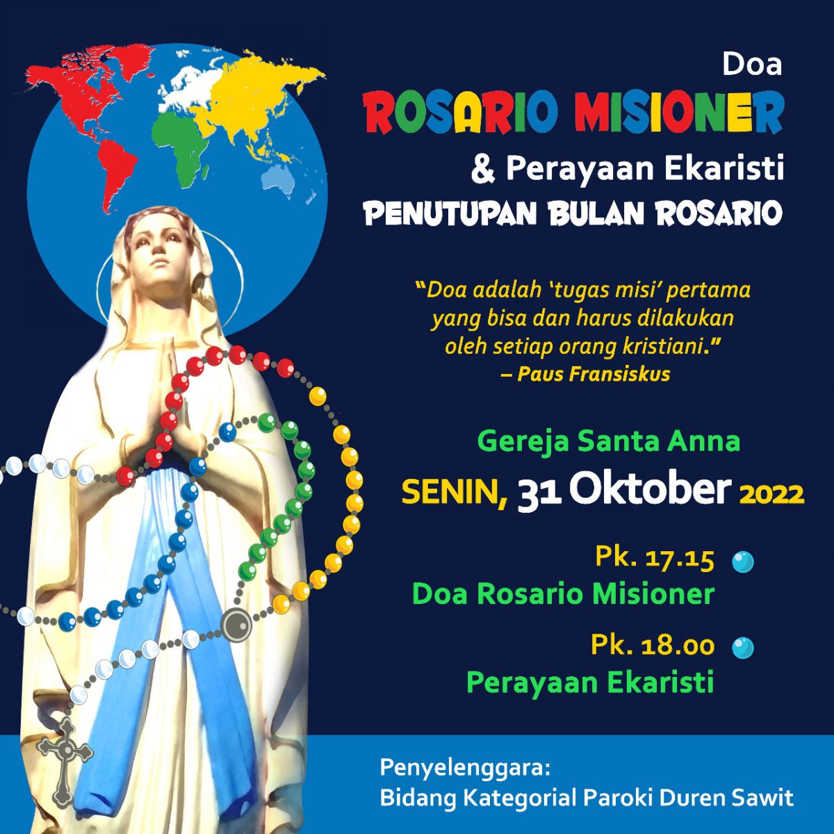Rosario Misioner & Penutupan Bulan Rosario - Paroki Duren Sawit